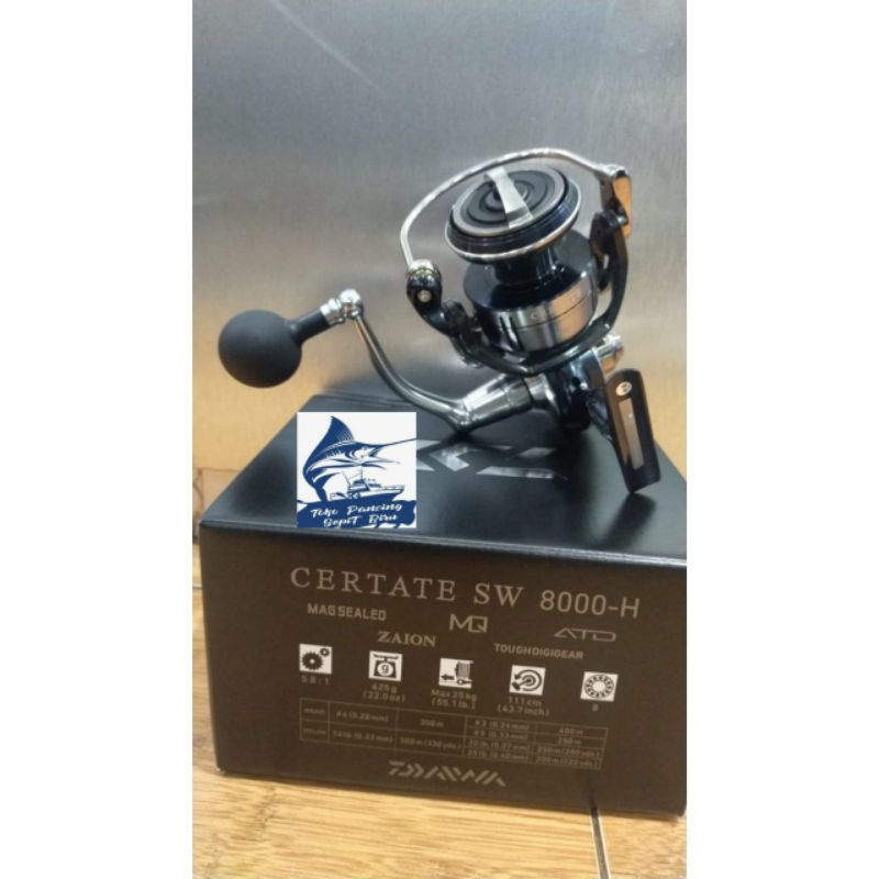Jual Reel Spinning DAIWA CERTATE SW 8000-H JAPAN DRAG 25KG BEST SELLER ...