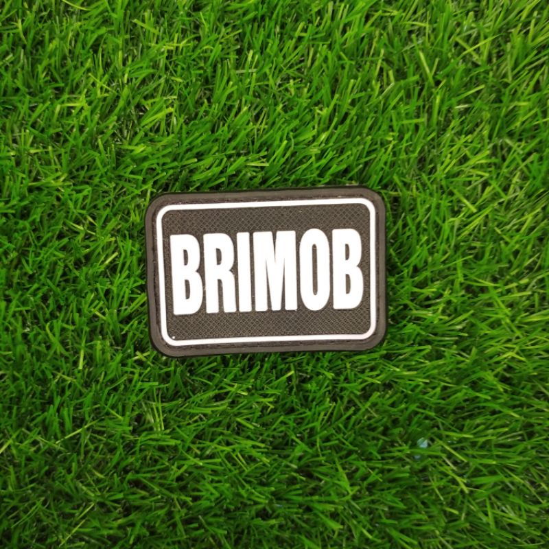 Jual Velcro Rubber Patch Tempelan Topi Tas Logo Tulisan BRIMOB | Shopee ...