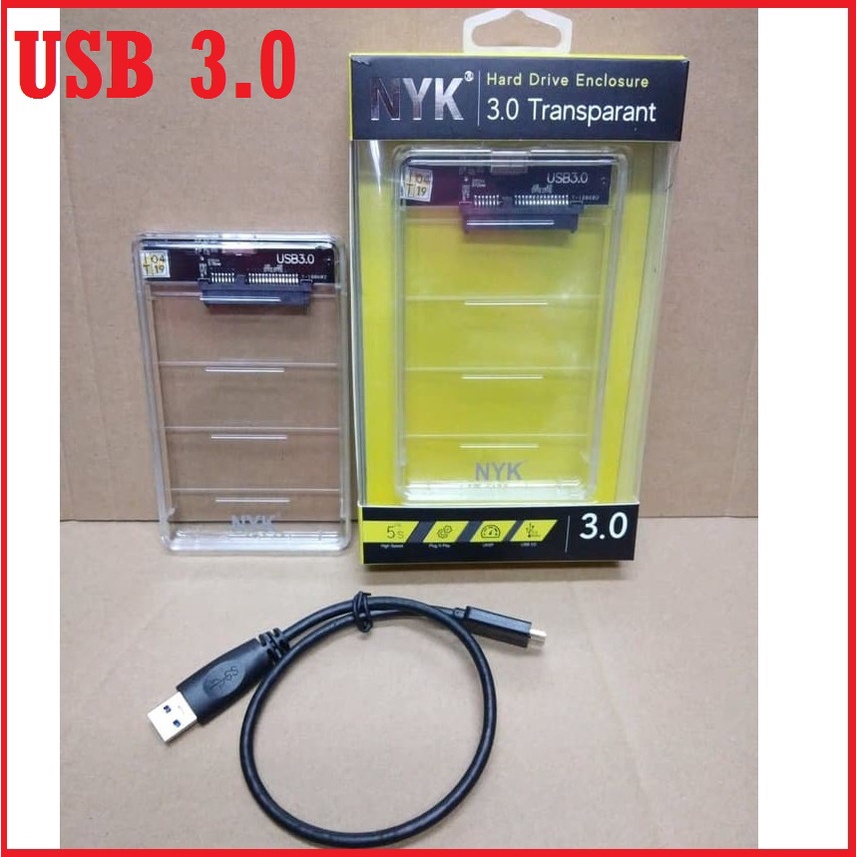 Jual Casing HDD Hardisk Eksternal NYK 2.5 Transparan external case | Shopee Indonesia