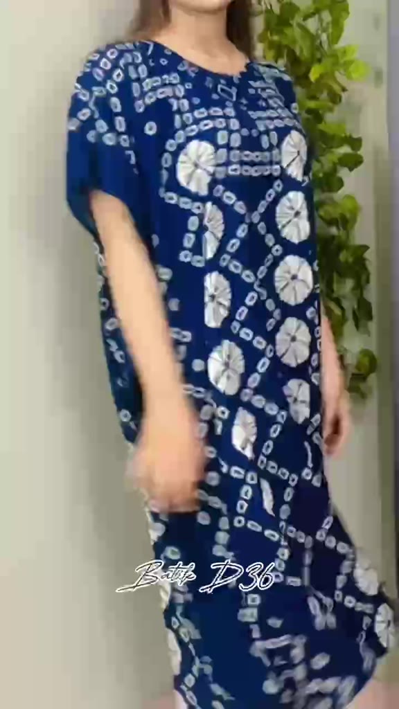 Jual Daster ct rayon tebal motif klasik biru navy putih murah etnik ...