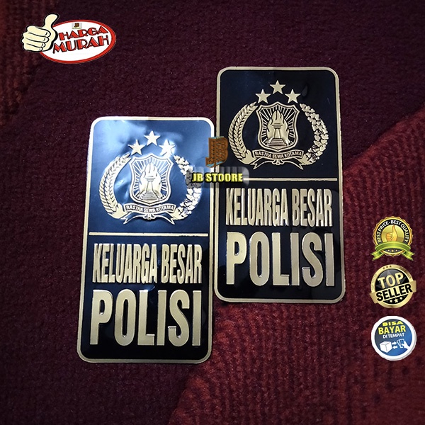 Jual Stiker POLISI KB Mobil Timbul Sepasang / Stiker Mobil polisi 2pcs ...