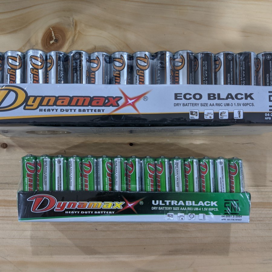 Jual Baterai Jam dinding Dynamax AA eco black dan AAA ultra black ...