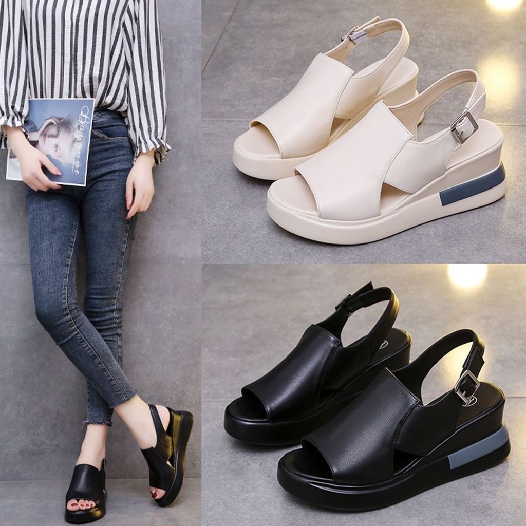 Jual LURAD Sandal Wanita BL361 Wedges Tali Kasual Trendy Size 34-40 ...