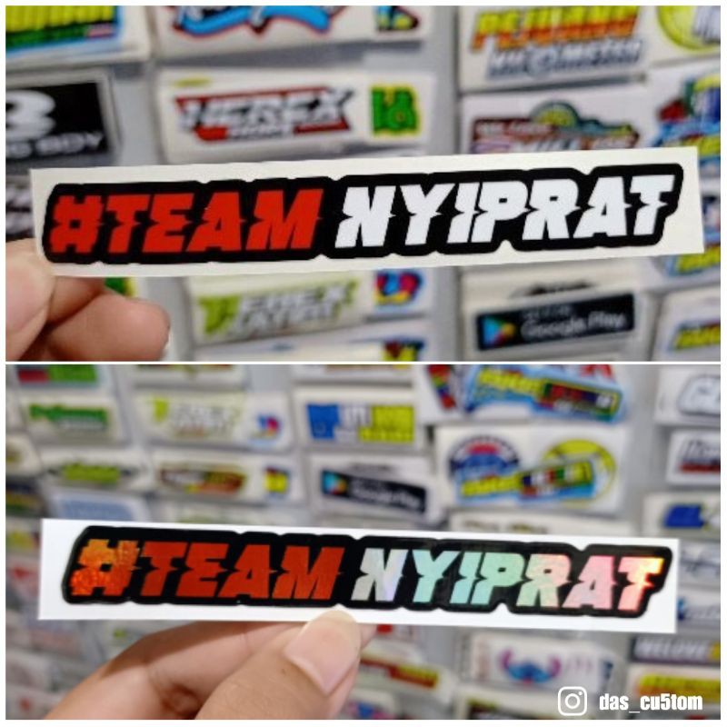 Jual sticker printing TEAM NYIPRAT | Shopee Indonesia