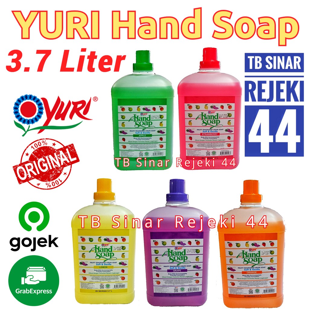 Jual YURI HAND SOAP JERIGEN 3.7 LITER KG Refill Cairan Sabun Cuci ...