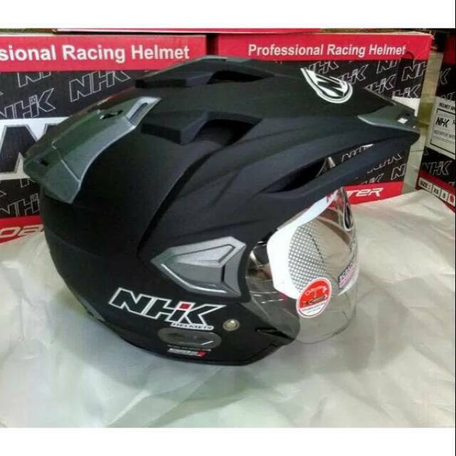 Jual Helm NHK Predator Crypton Double Visor Solid | Shopee Indonesia