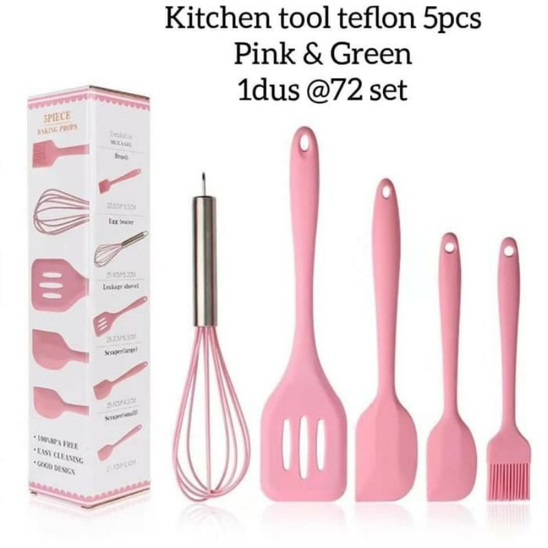 Jual spatula set alat masak (SPATULA SET ISI 5PCS TAHAN PANAS) | Shopee ...