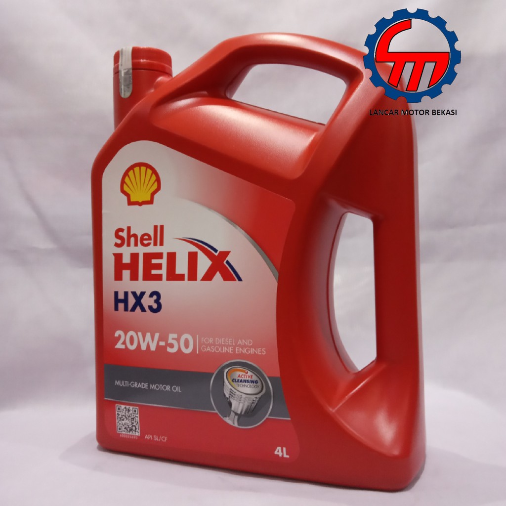 Jual Oli Shell Helix HX3 20W-50 4 Liter Asli Original | Shopee Indonesia