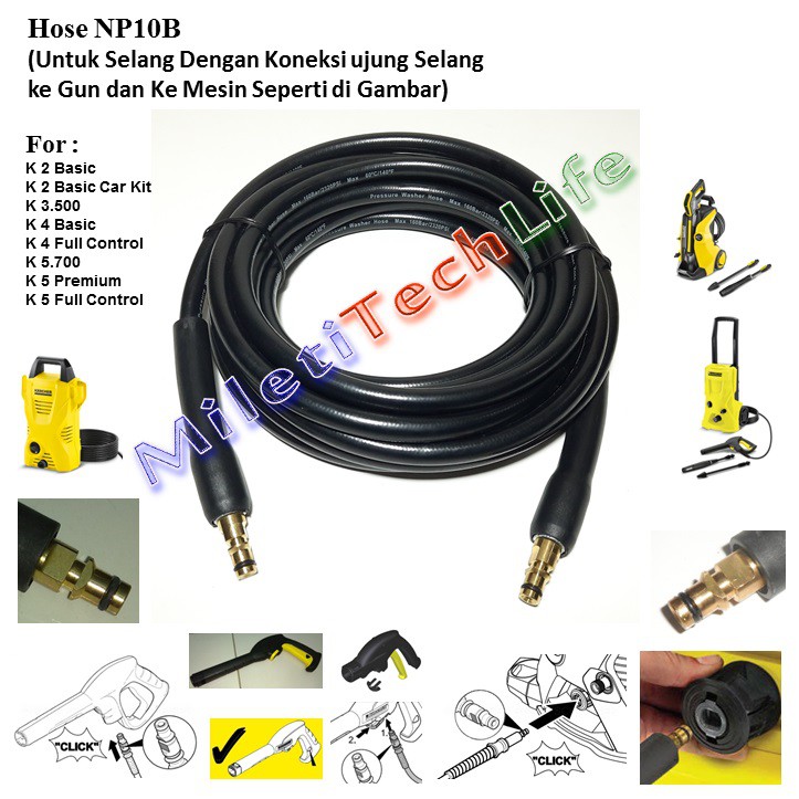 Jual Selang Hose NP10B WP.130to145bar BP.Max400bar for Karcher K1 K2 K3 ...