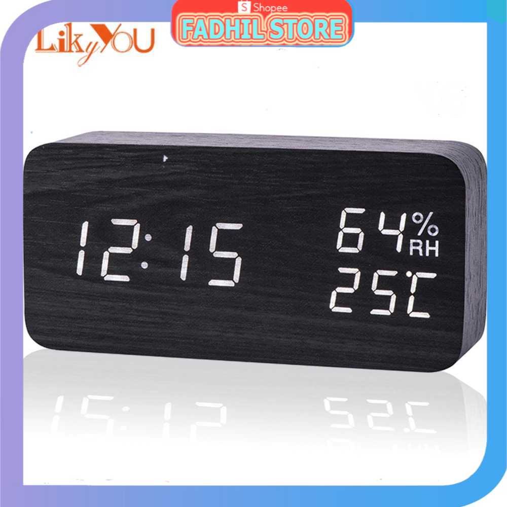 Jual LikyYou Jam Meja Digital LED Clock Temperature Humidity Control ...
