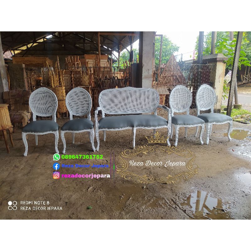 Jual kursi manten rotan racoco & cameo / kursi pelaminan rotan / kursi ...