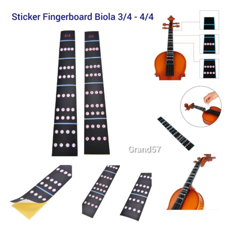 Jual Sticker Fretboard Fingerboard Biola Violin Stiker Nada Penanda ...