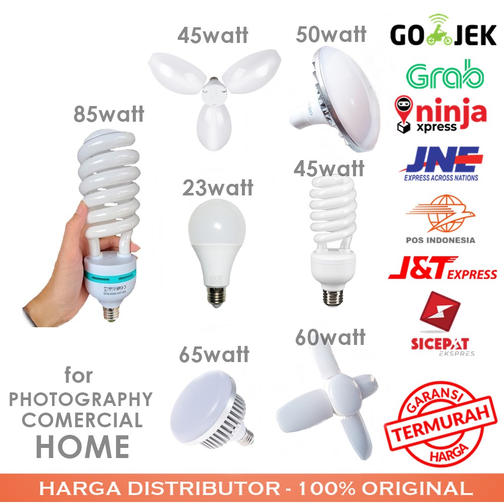 Jual Lampu Studio LED 23 watt - LED 50 watt- 45/85 watt 5500K Untuk ...