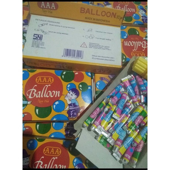 Jual Mainan usir jenuh dan bosan Balon Tiup Jadul Bisa Terbang Ballon ...