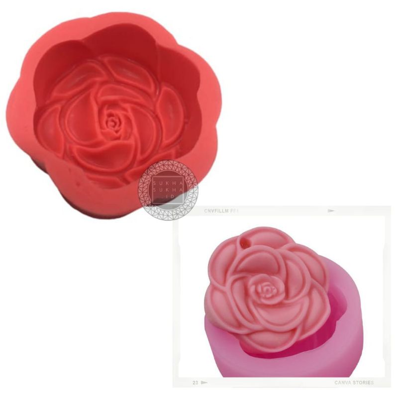 Jual Cetakan Silikon Fondant Clay Gumpaste Puding Agar Bunga Mawar ...