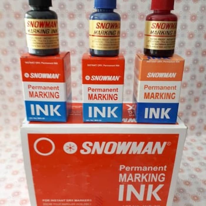 Jual Tinta Refil Spidol Snowman Permanen / Snowman White Board Marking ...