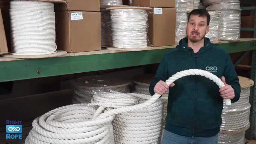 Jual Tali Tambang Katun 22mm 24mm Warna Putih Kuralon Rope Guralon ...