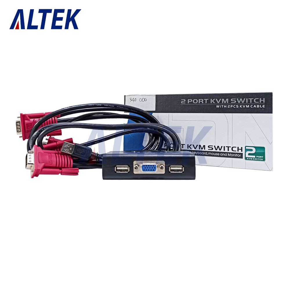 Jual 2Port KVM Switch with 2 KVM Cable - 2 Port KVM Switch with 2 KVM ...