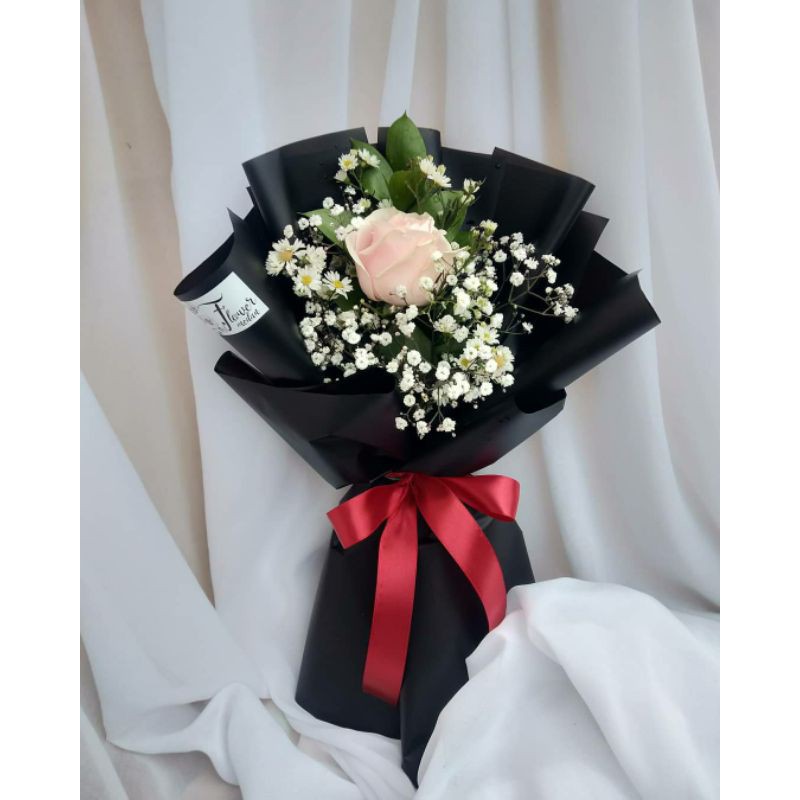 Jual flower medan buket bunga asli mawar merah pengantin wisuda snack ...