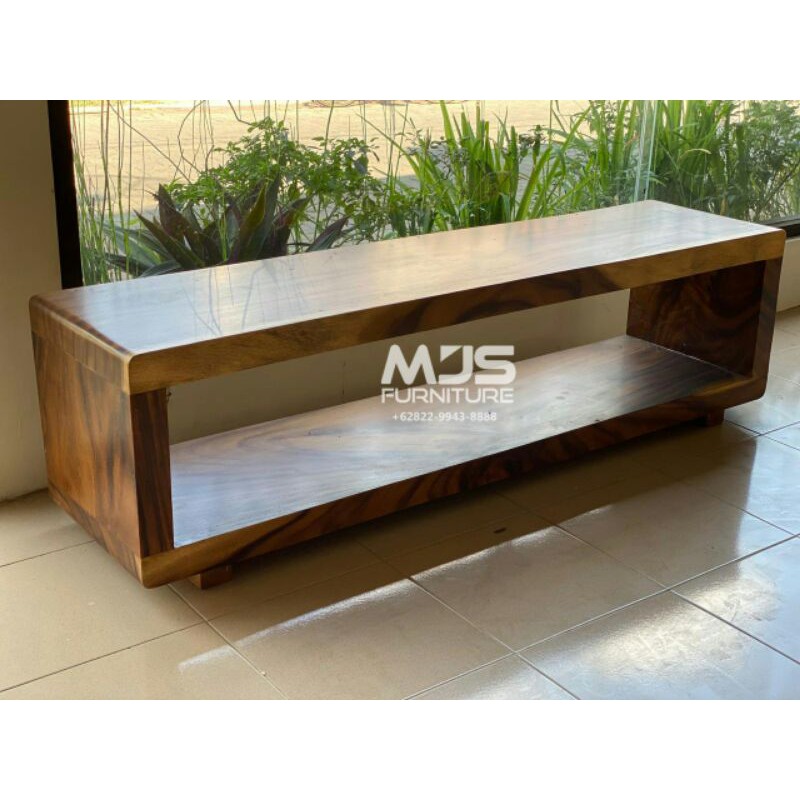 Jual Meja TV kayu solid minimalis hollow trembesi | Shopee Indonesia