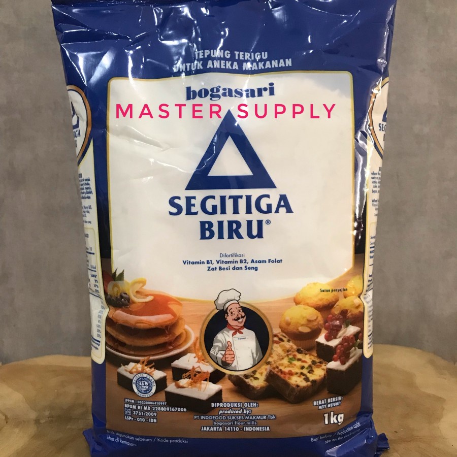 Jual BOGASARI TERIGU SEGITIGA BIRU PREMIUM 1 KG / TEPUNG PROTEIN SEDANG ...