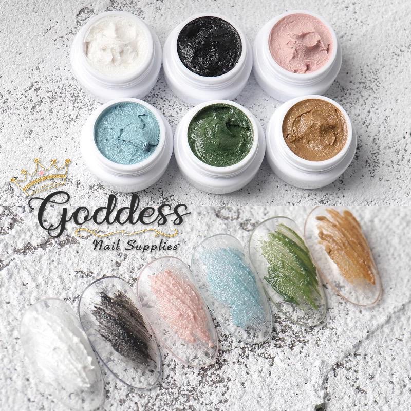 Jual 6 POT GYPSUM SERIES GEL SET 3d NAILART GEL POLISH IN POT PAINTING ...