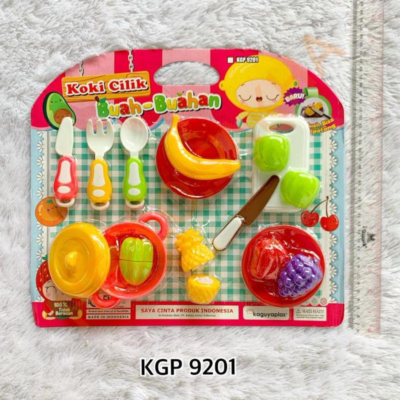 Jual MAINAN KGP 9201/ 9202 KOKI CILIK BUAH-BUAHAN POTONG POTONG BUAH SAYUR SAYURAN TALENAN PISAU ...