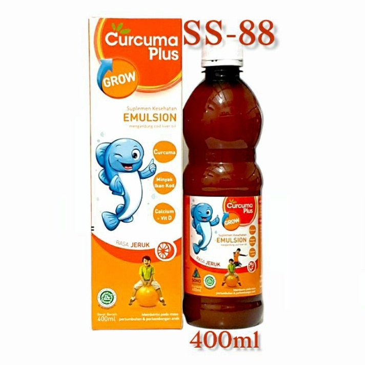 Jual CURCUMA PLUS GROW EMULSION ~ MINYAK IKAN (JERUK) ~ 400ml | Shopee ...