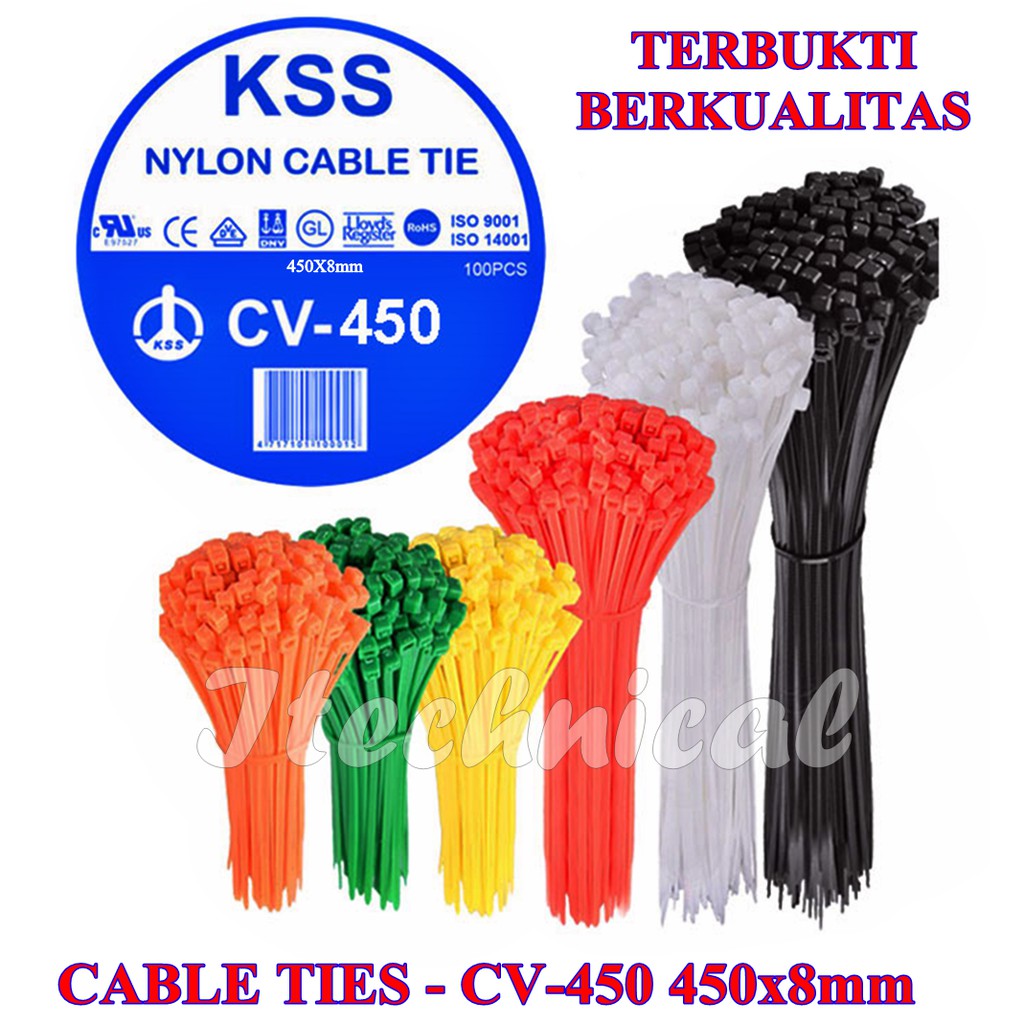 Jual KABEL TIES /KABEL TIS /CABEL TIES /CABLE TIS CV 450 X 8 mm KSS ...