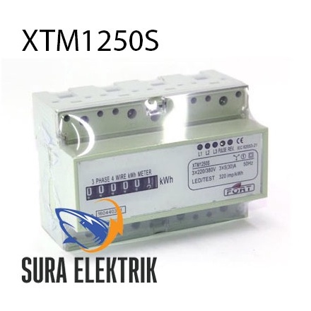 Jual KWH Meter Analog Direct Fort XTM1250S FORT 3 Phase | Shopee Indonesia