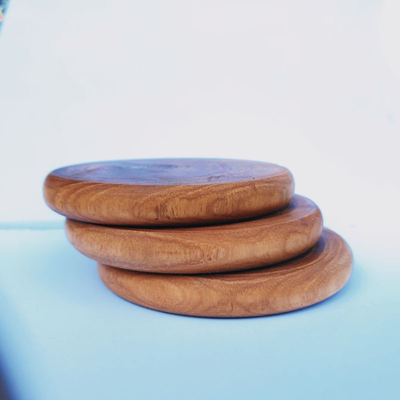 Jual Coaster kayu jati,tatakan kayu,coaster kayu polos pinggir oval,UK ...