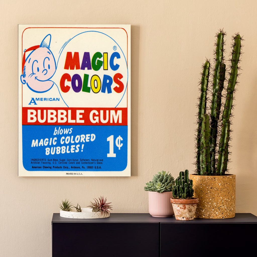 Jual "Magic Colors Gum" Poster + Bingkai Kayu (30x22) | Shopee Indonesia