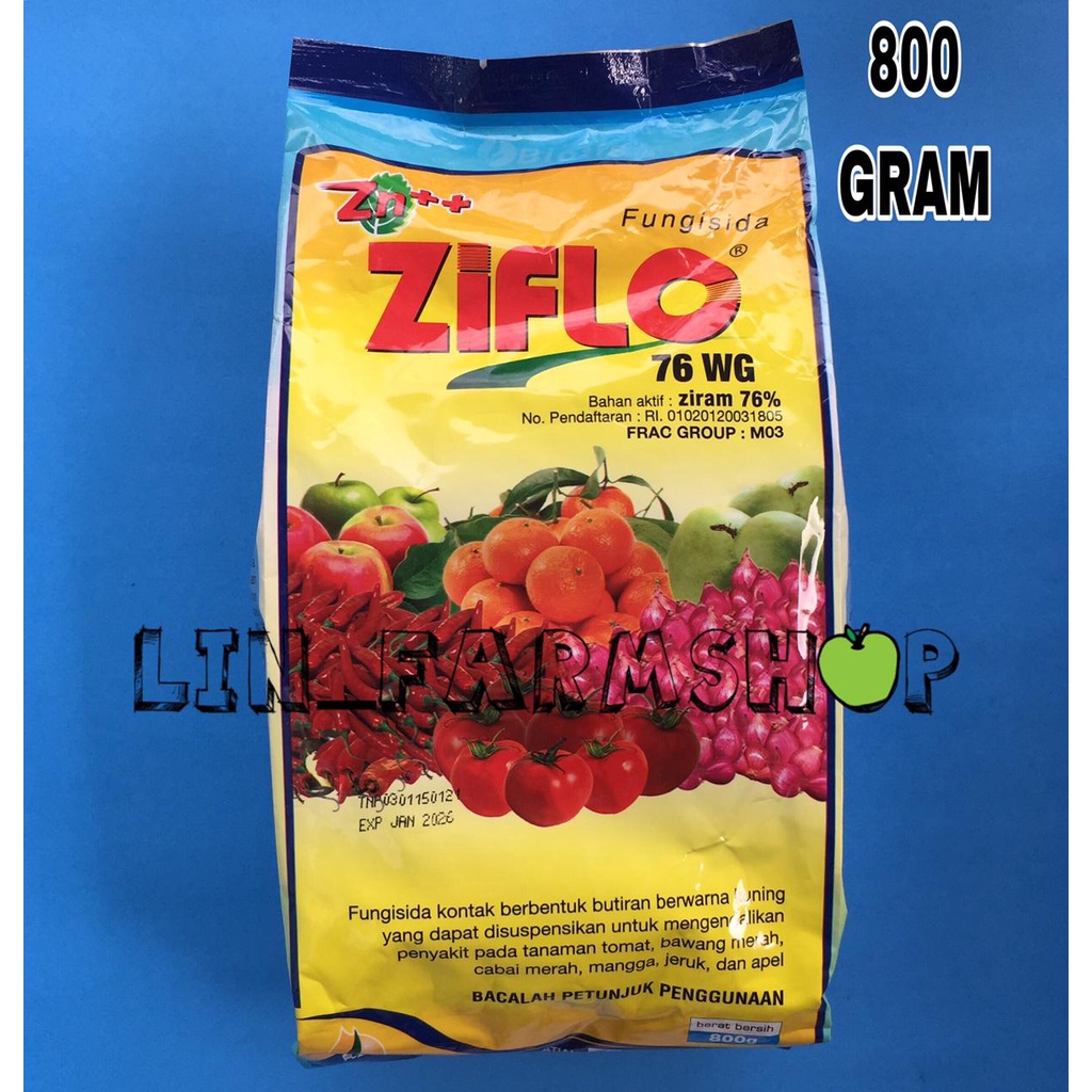 Jual ZIFLO 76 WG 800 GRAM FUNGISIDA ( Ziram 76% ) / ZIFLO 800GRAM / ZIFLO 800 GRAM | Shopee ...