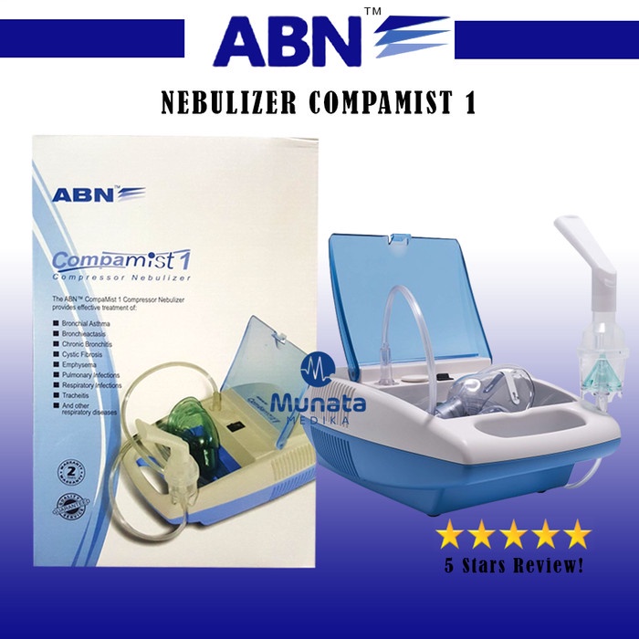 Jual ABN Nebulizer Compamist 1 / Alat Terapi Uap / Compressor Nebulizer ...