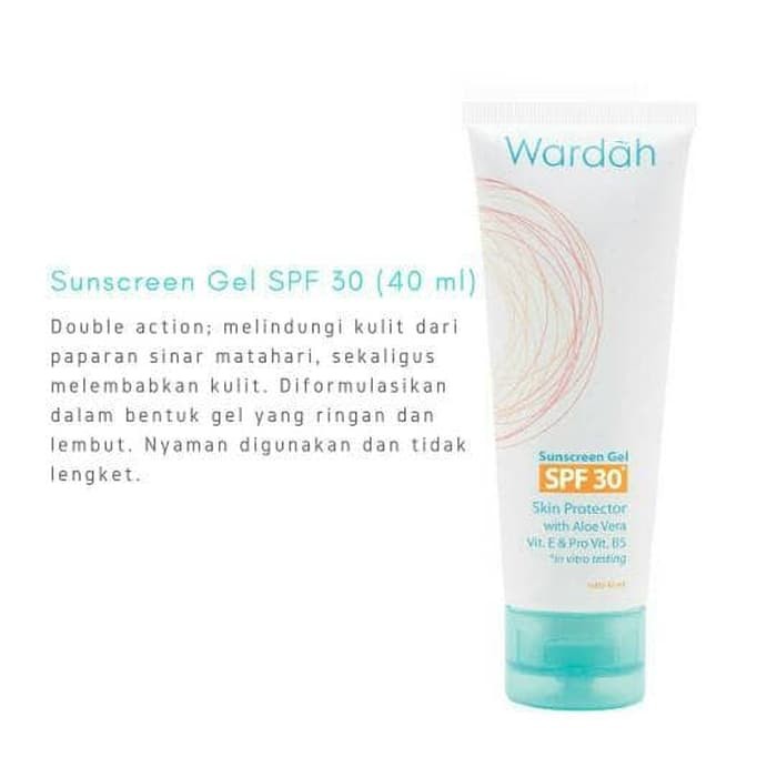 Jual WARDAH SUNSCREEN GEL SPF 30 40 ML | Shopee Indonesia