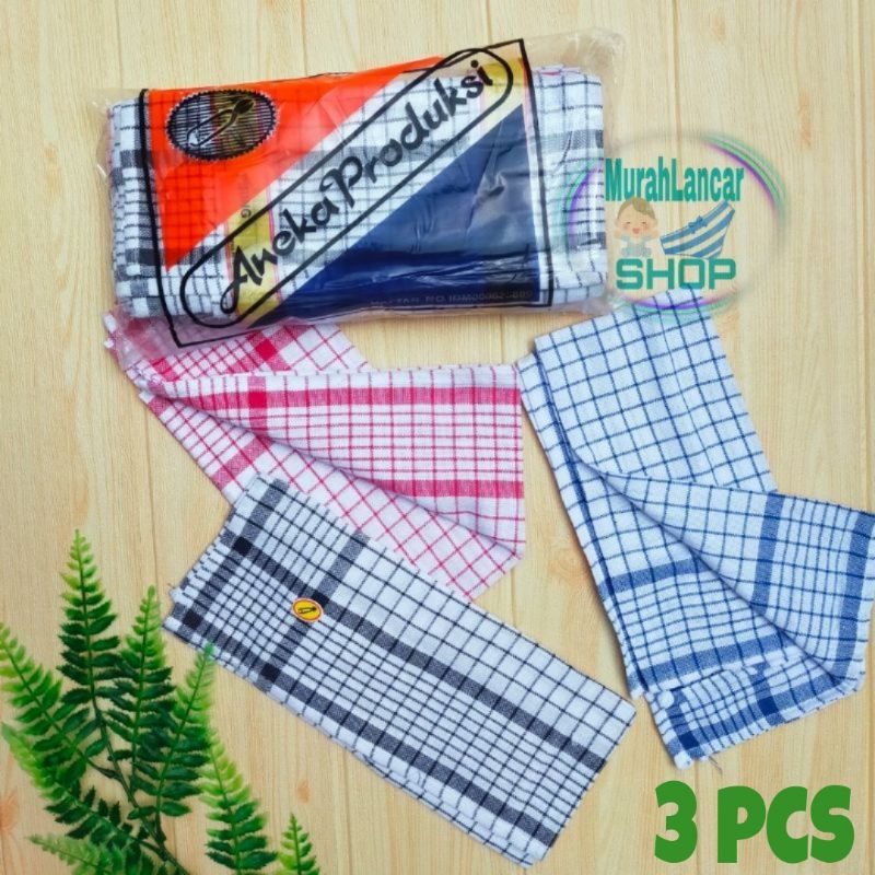 Jual Serbet Aneka Produksi Cap Gunting Isi 3 Motif Kotak Kcl - Kain Lap ...