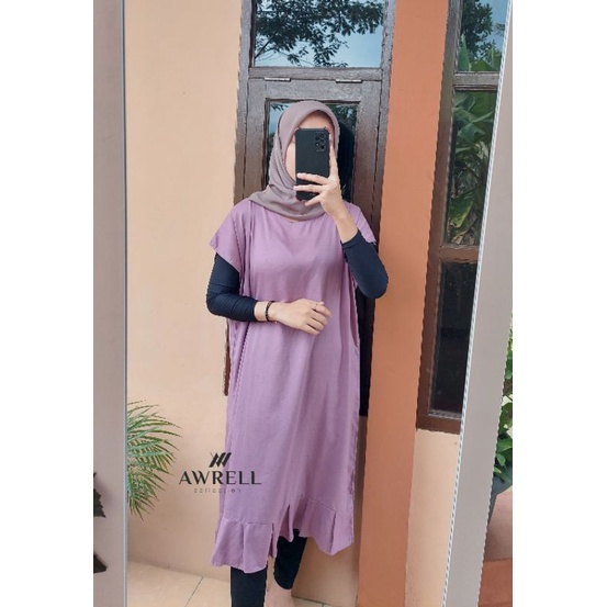 Jual Daster Viral Polos Kekinian Ruffle Tunik Awrellcollection | Shopee ...