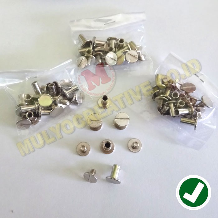 Jual Paku Baut Jilid Buku 1cm - Binding Mur Baut Kalender 10mm 1 Pak ...