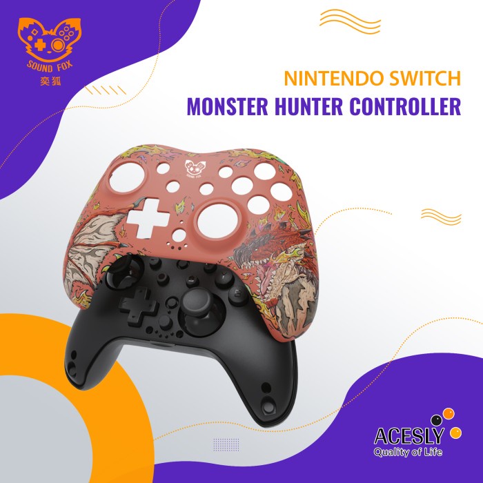 Jual Joystick Nintendo Switch Pro Controller Mini Monster Hunter Wake ...