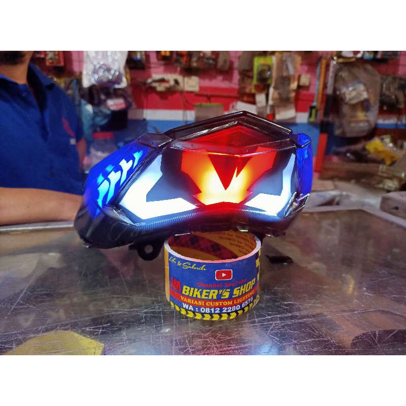 Jual stoplamp lazy Custom Honda Vario 125150 PNP model Tulang | Shopee ...