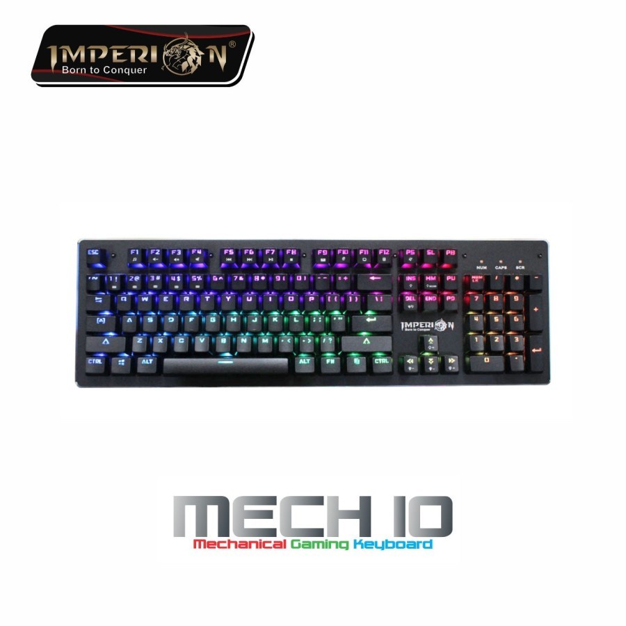 Jual Keyboard Gaming Imperion Mech 10 KG-M10R Mechanical, RGB | Shopee ...