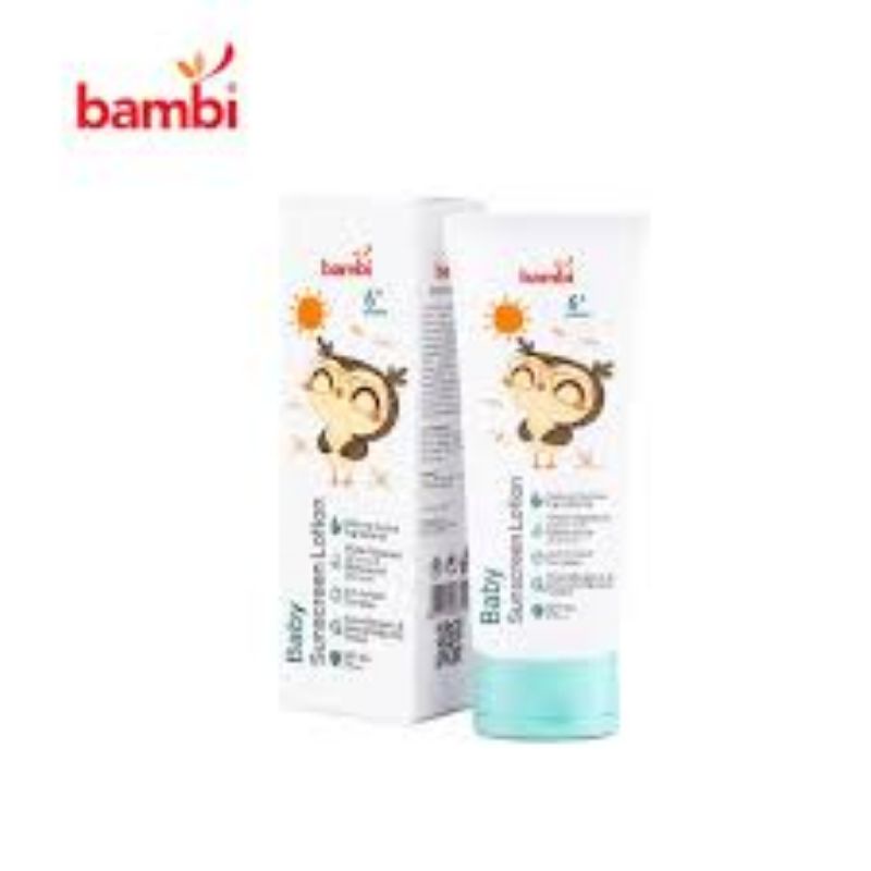 Jual Bambi Baby SunScreen Lotion 100ml 6M+ - Bambi Sunblock Bayi - Sun ...