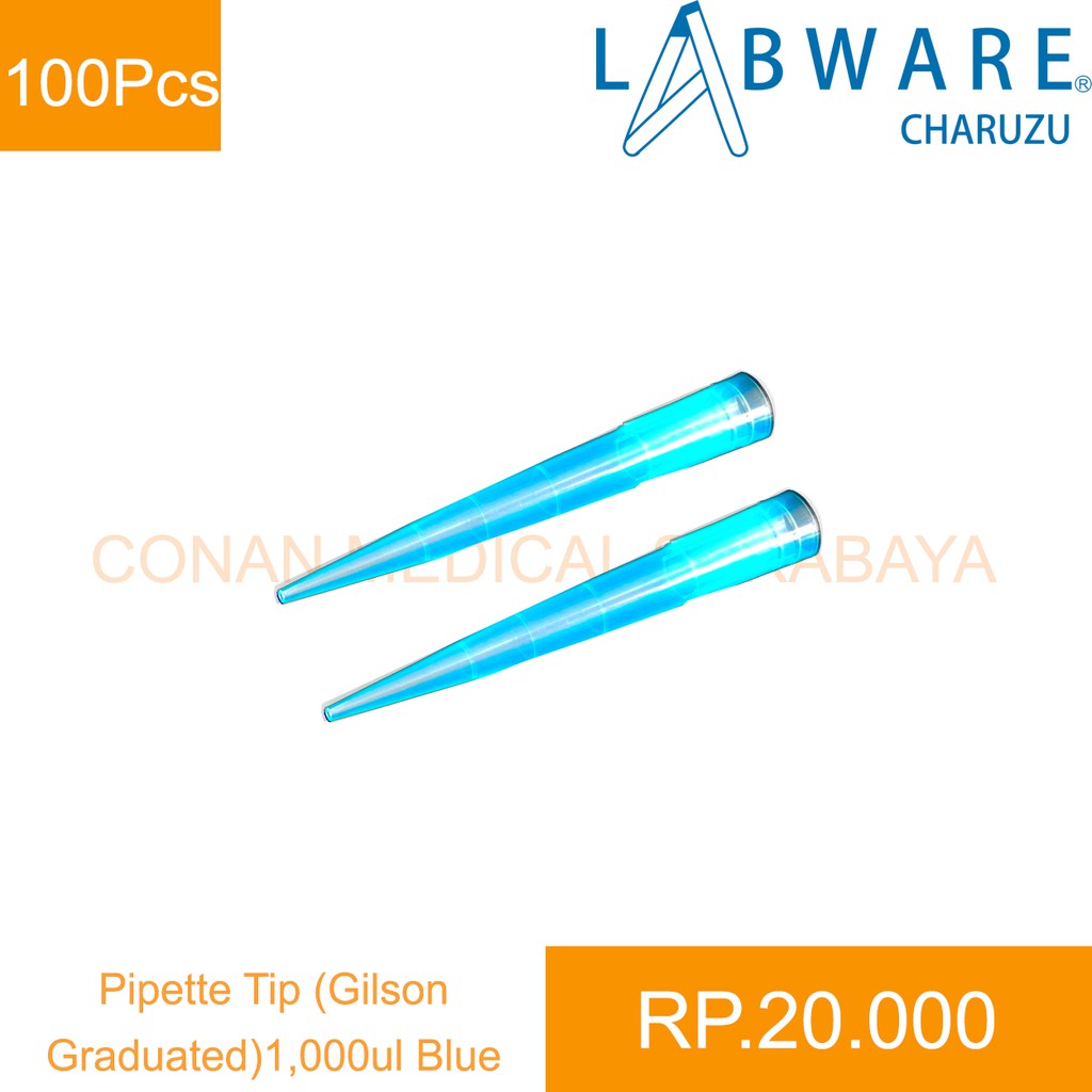 Jual Pipette Tip (Gilson Graduated) @100pcs 1,000ul Blue | Shopee Indonesia