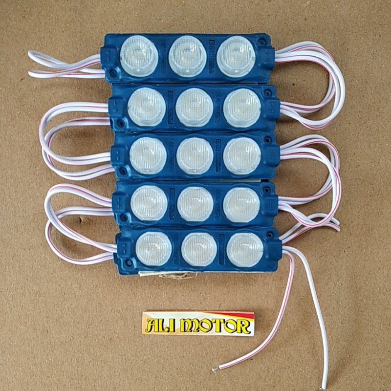 Jual Lampu led modul 3 mata 12volt waterproof 3 mata 12v BIRU | Shopee Indonesia