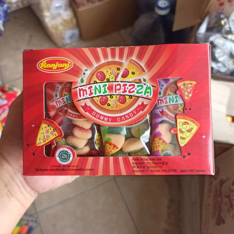 Jual Permen Jeli Ranjani Mini Pizza Gummy Candy 1 Box Isi 30 Pcs ...
