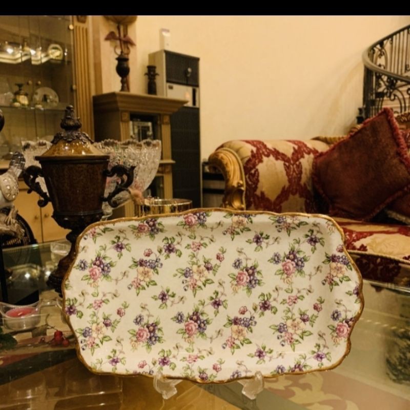 Jual Piring saji Royal Albert Sandwich Tray English Chintz 1940 Mewah ...