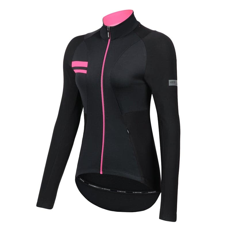 Jual jersey baju sepeda road bike wanita Santic Women Fall Winter Windstopper Jersey | Shopee ...
