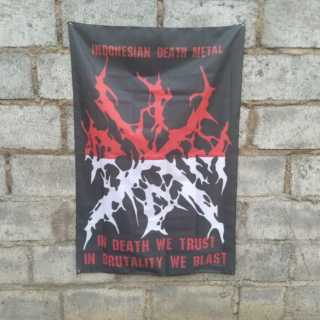 Jual POSTER FLAG ORIGINAL - INDONESIAN DEATH METAL - IN DEATH WE TRUST ...
