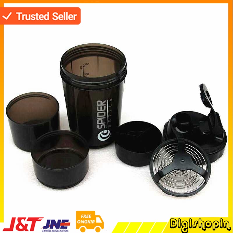 Jual [FREE ONGKIR] Botol Shaker Milk Shake Dengan 3 part Spider Shaker ...