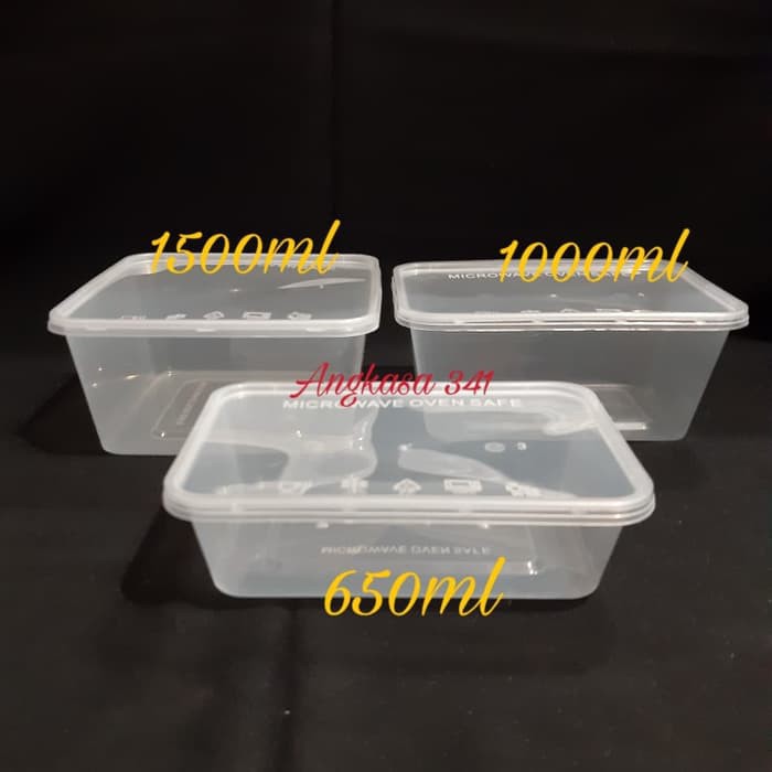 Jual Thinwal Kotak 1000ml / Container Makanan / Kotak Makan Plastik ...